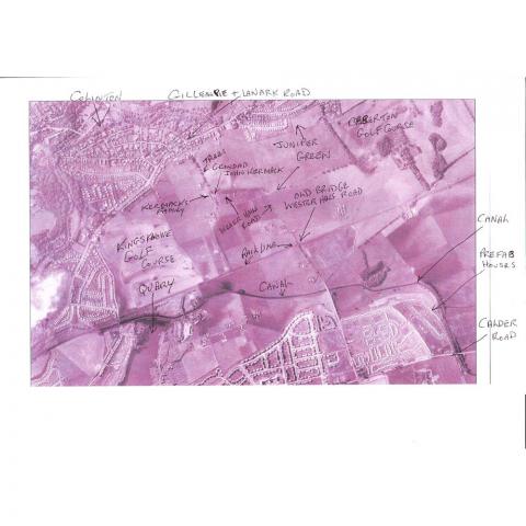 Annotated local map | Baberton Mains History Group